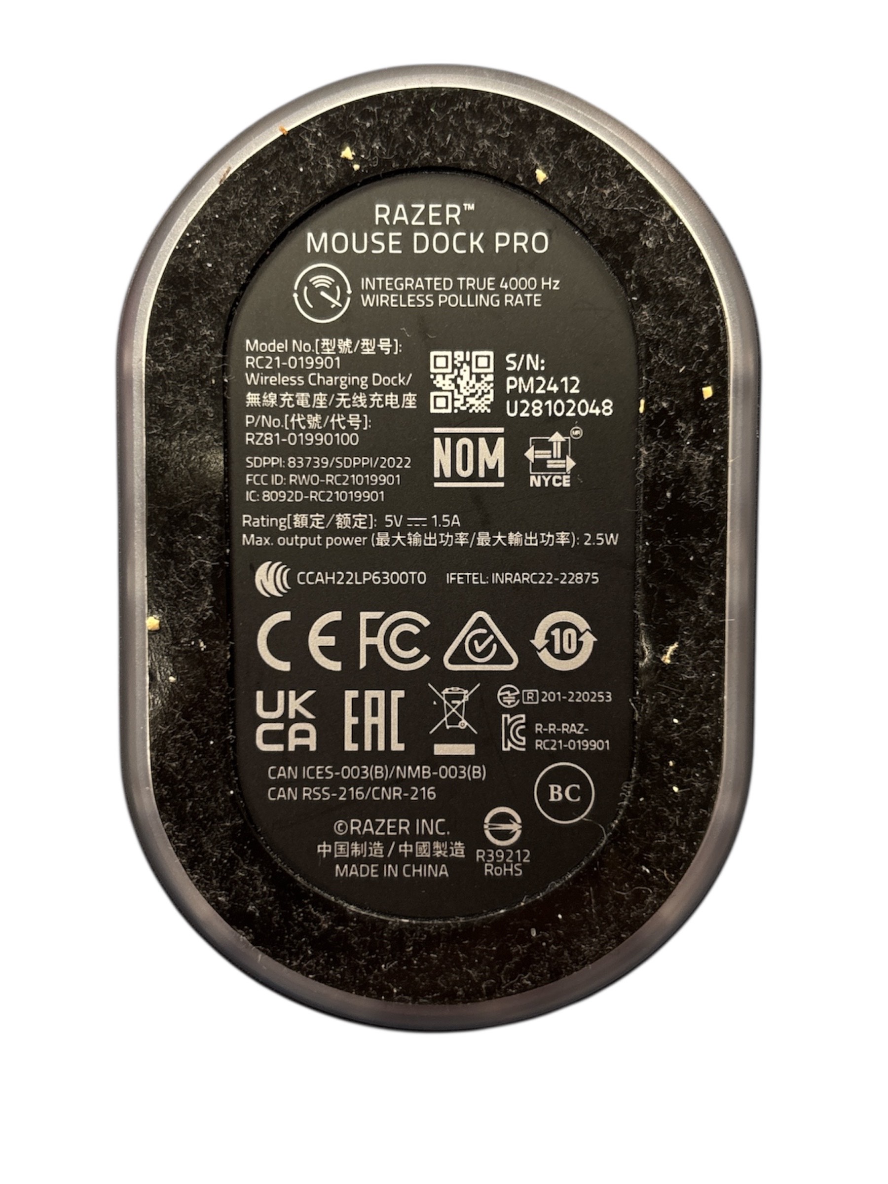 Pre-owned Razer Mouse Dock Pro Wireless Charging - Own4Less